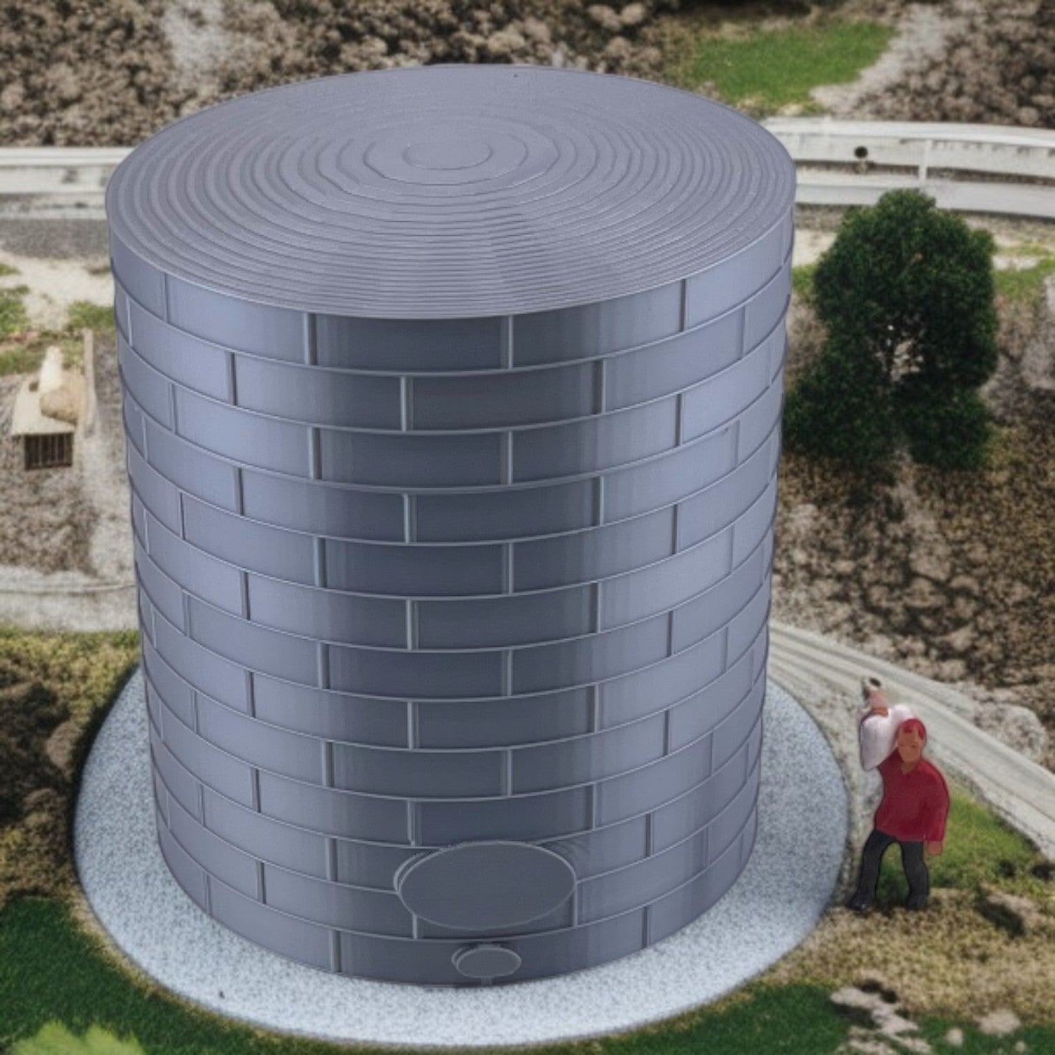 Tall Oil or Fuel Tank - HO Scale - 1:87 - Metallic Silver - 11 Sizes A ...