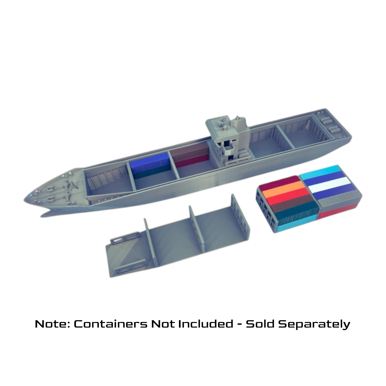 Container Ship Model – FeederMax – Waterline Cut – N Scale – Gray ...