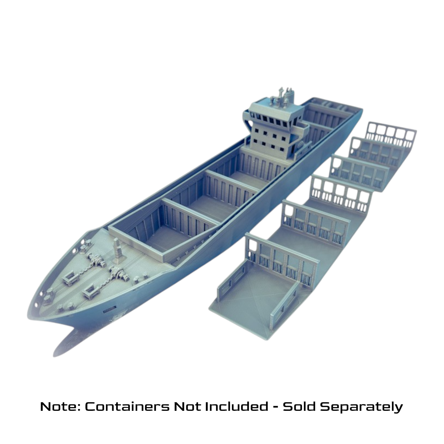 Container Ship Model – FeederMax – Waterline Cut – N Scale – Gray ...