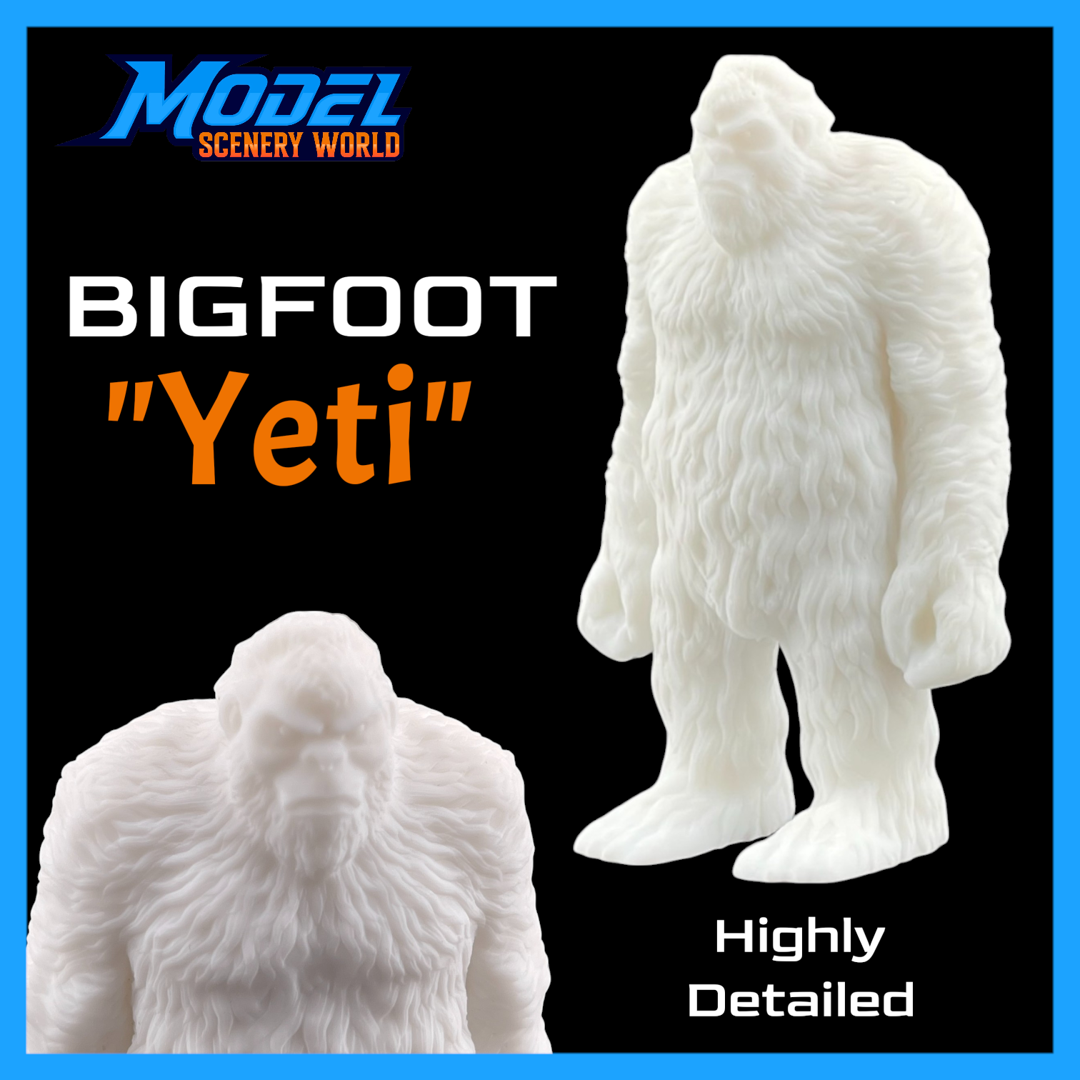 Bigfoot / Yeti – Highly Detailed Figure - Z Scale 1:220 - White | Model ...
