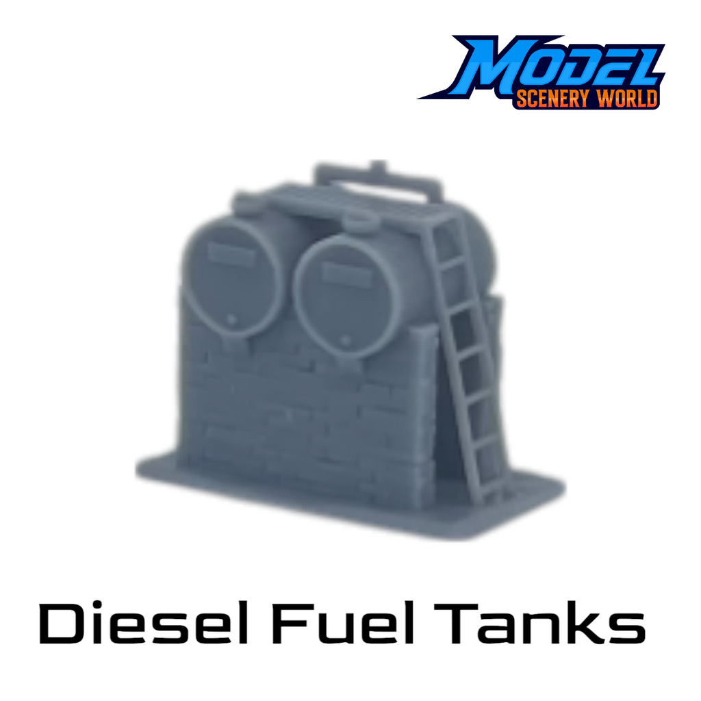 Diesel Fuel Tanks - Z Scale - Gray | Model Scenery World