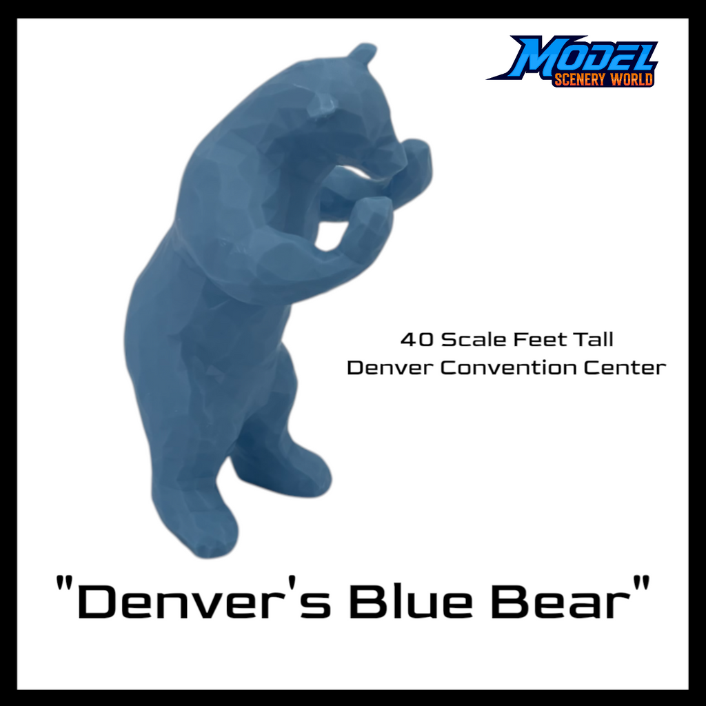 Downtown Denver Blue Bear - HO Scale - Blue | Model Scenery World