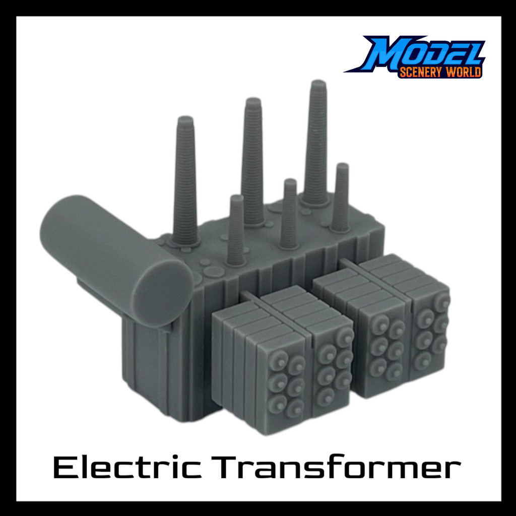 Electric Transformer - N Scale 1:160 - Gray | Model Scenery World