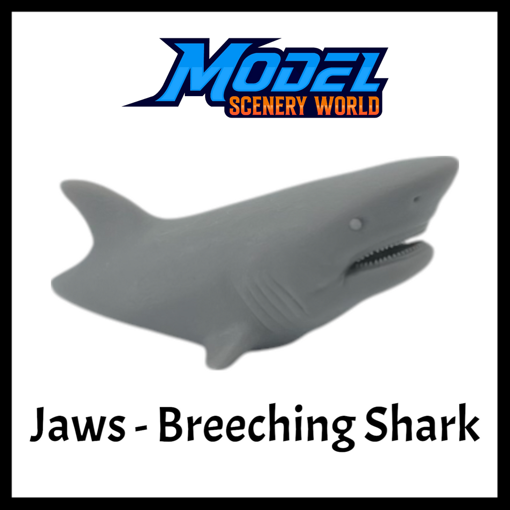 Jaws Breeching Shark - 1G Scale - 1:32 - Gray | Model Scenery World