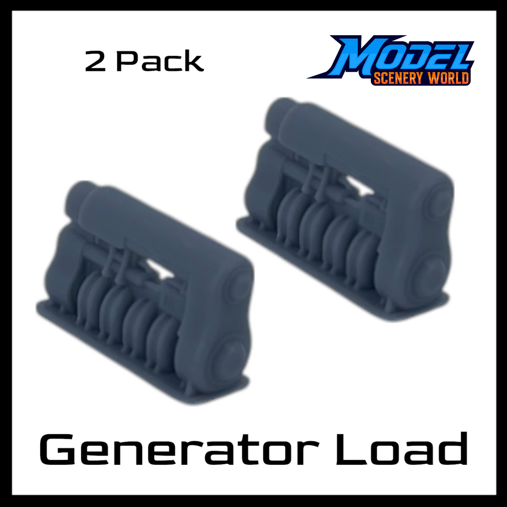 Large Generator Load - HO Scale 1:87 - 2pc - Gray | Model Scenery World