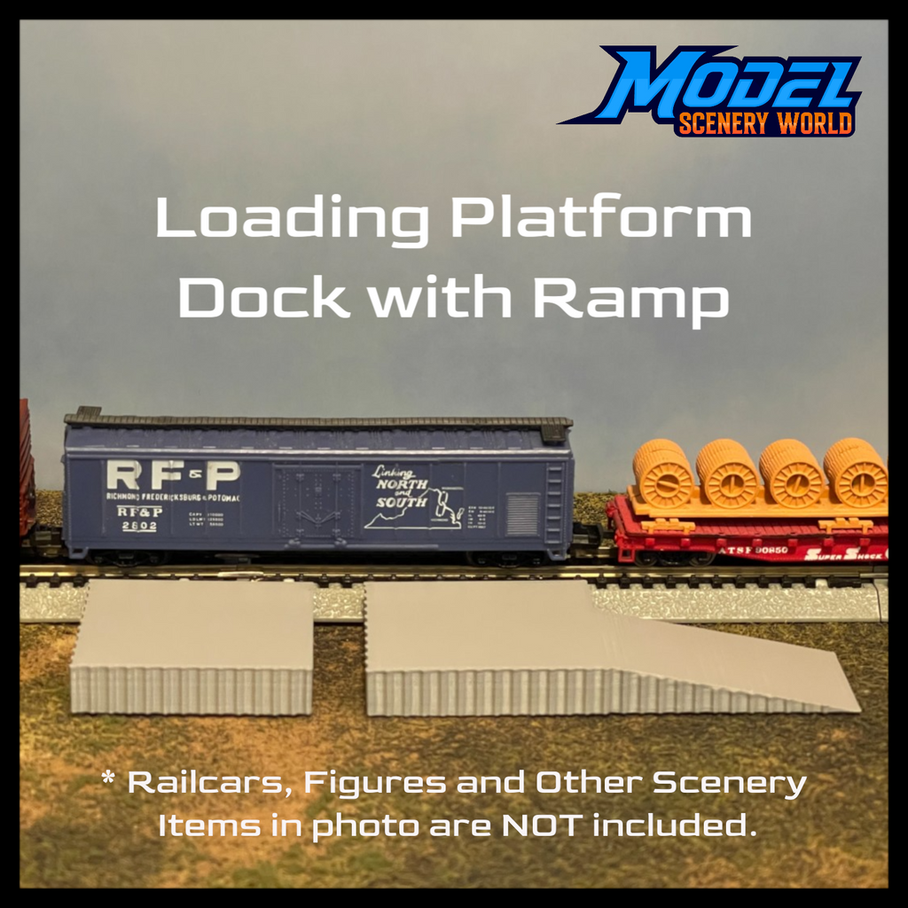Concrete Loading Dock plus Platform - S Scale 1:64 - Gray | Model ...
