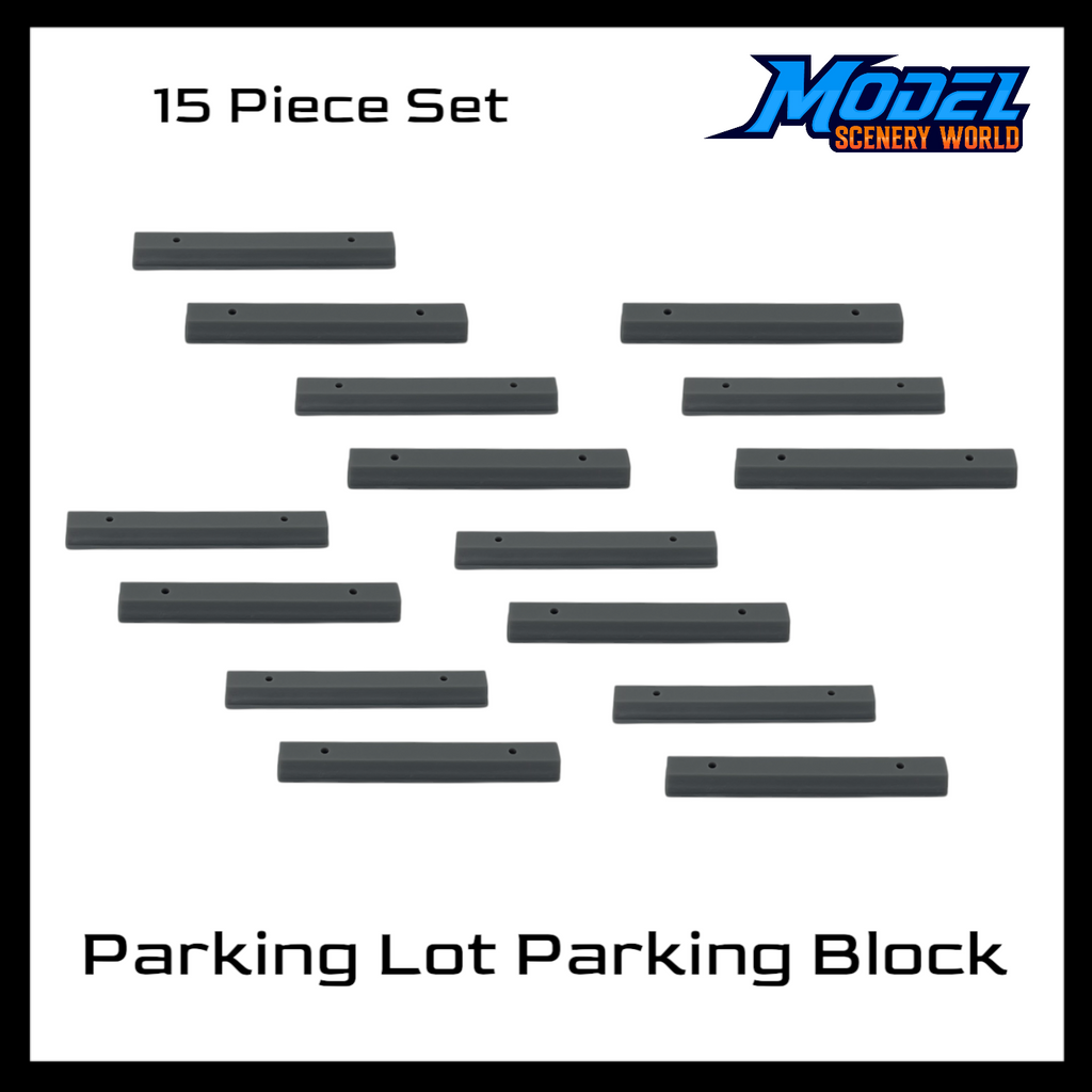 Parking Lot Parking Block (15pk) - HO Scale - Gray | Model Scenery World