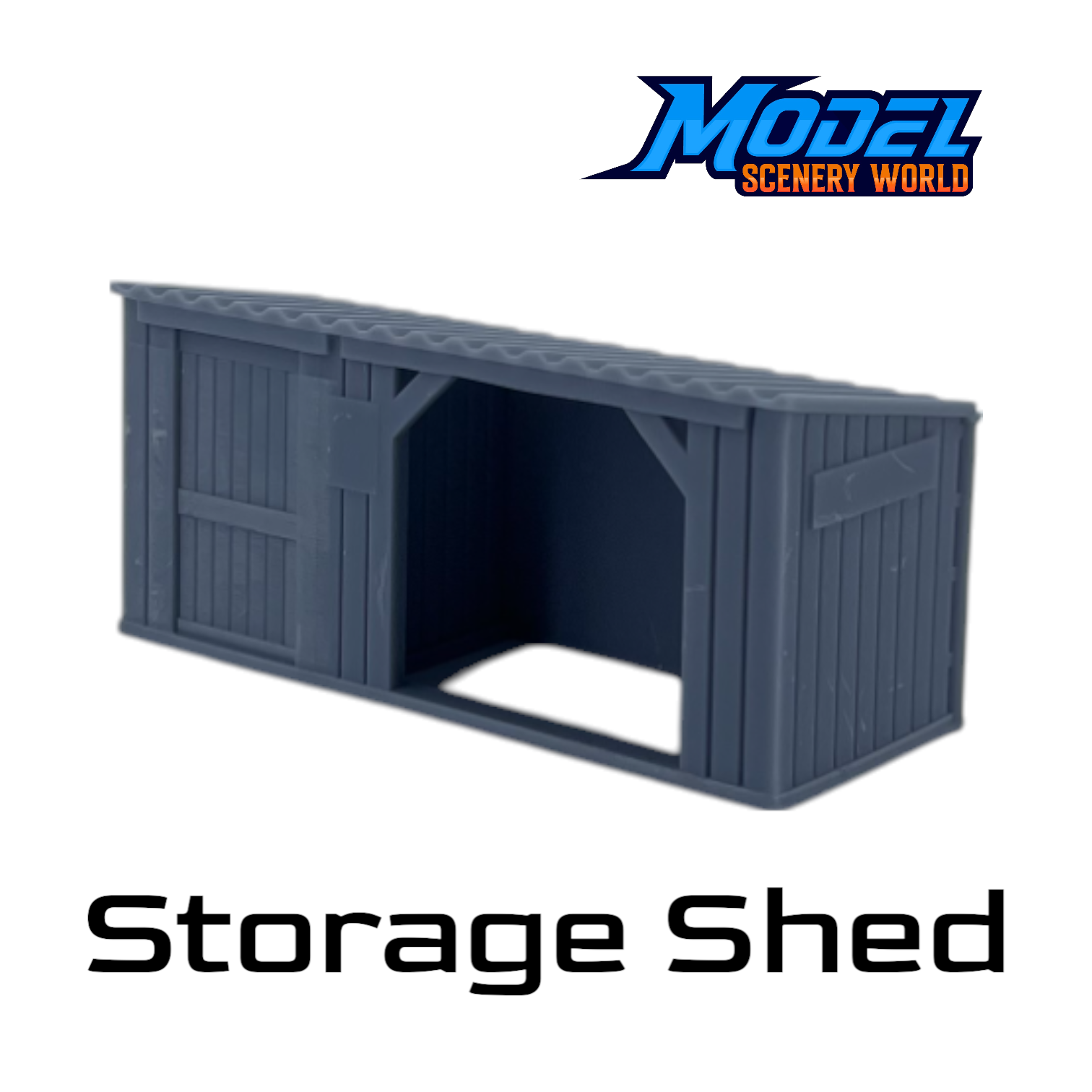 Storage Shed - HO Scale 1:87 - Gray | Model Scenery World