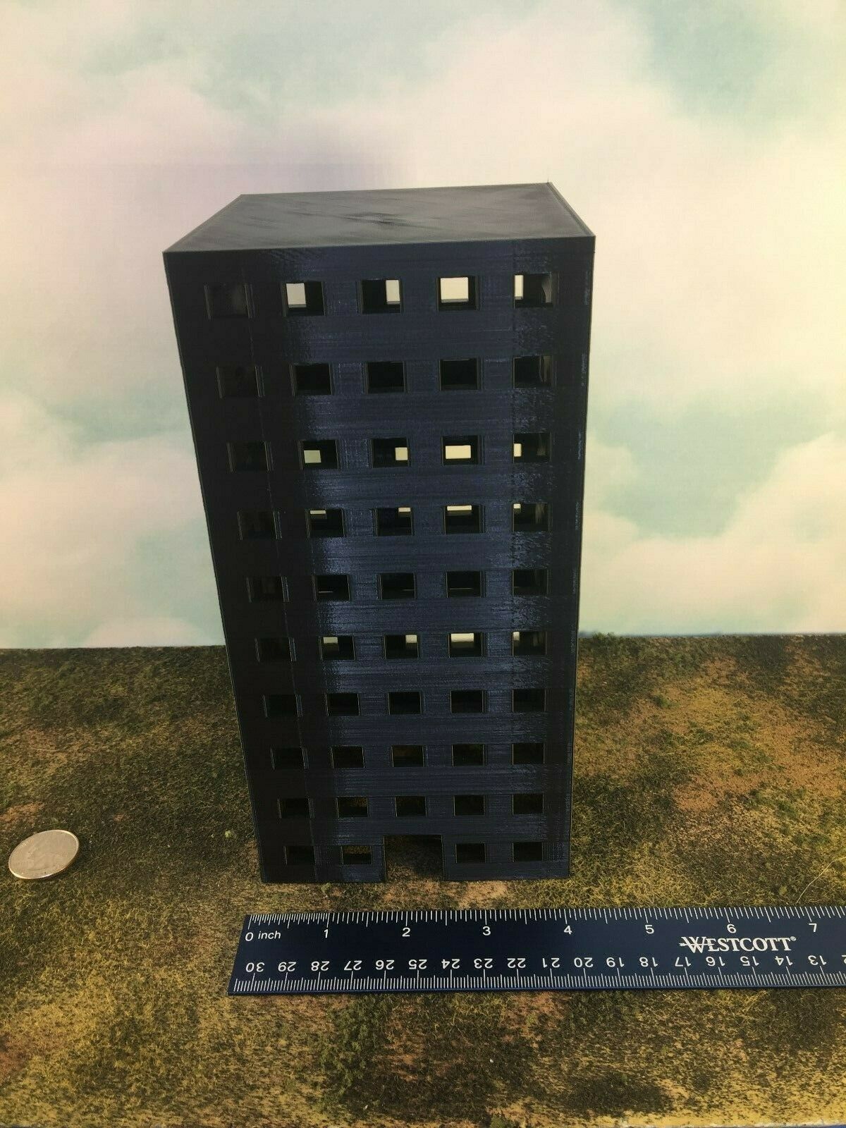 10 Story APARTMENTS or OFFICES City Building N Scale 1:160 No Assembly ...
