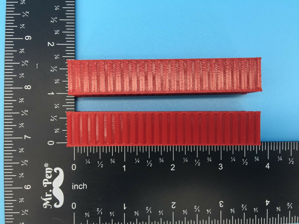 NEW (2) 48' HC Shipping Containers N Scale 1:160 - DEEP RED - MORE COL ...