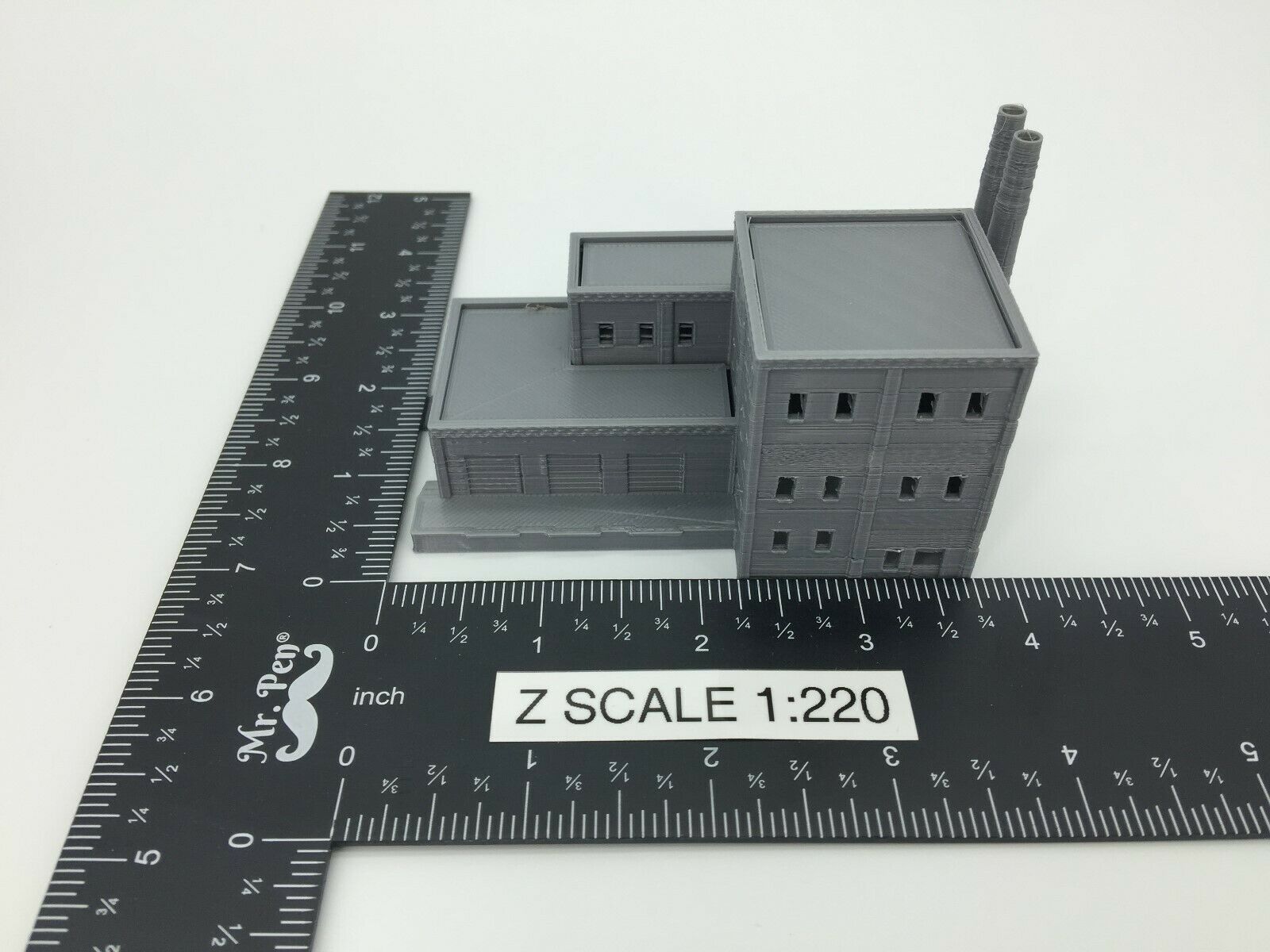 Multi Level FACTORY with LOADING DOCK and DUAL STACKS - Z Scale 1:220 ...