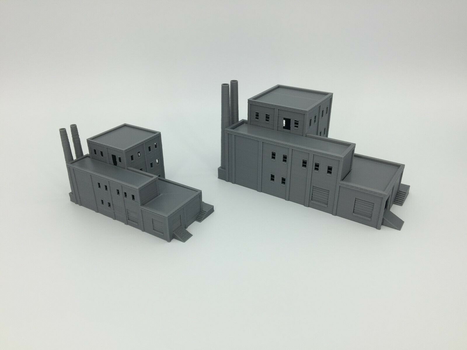Multi Level FACTORY with LOADING DOCK and DUAL STACKS - Z Scale 1:220 ...