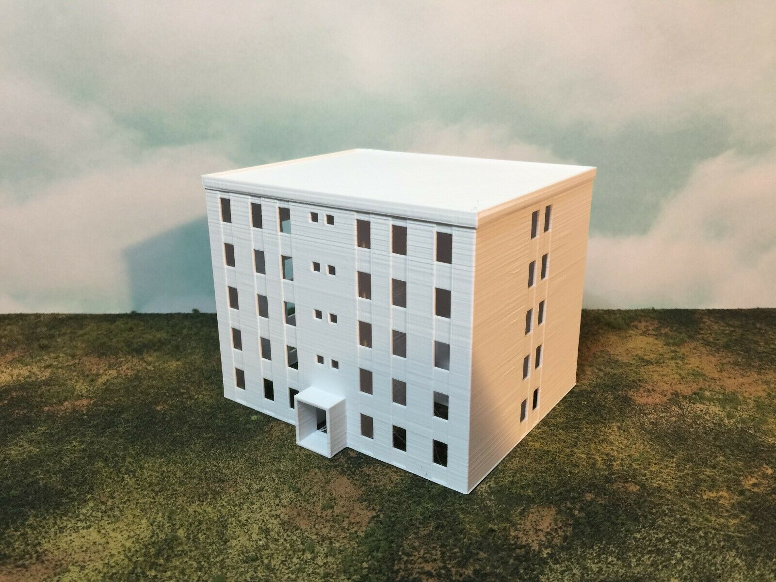 20 Floor OFFICE city LUXURY APARTMENT Building - N Scale 1:160 - Fully ...