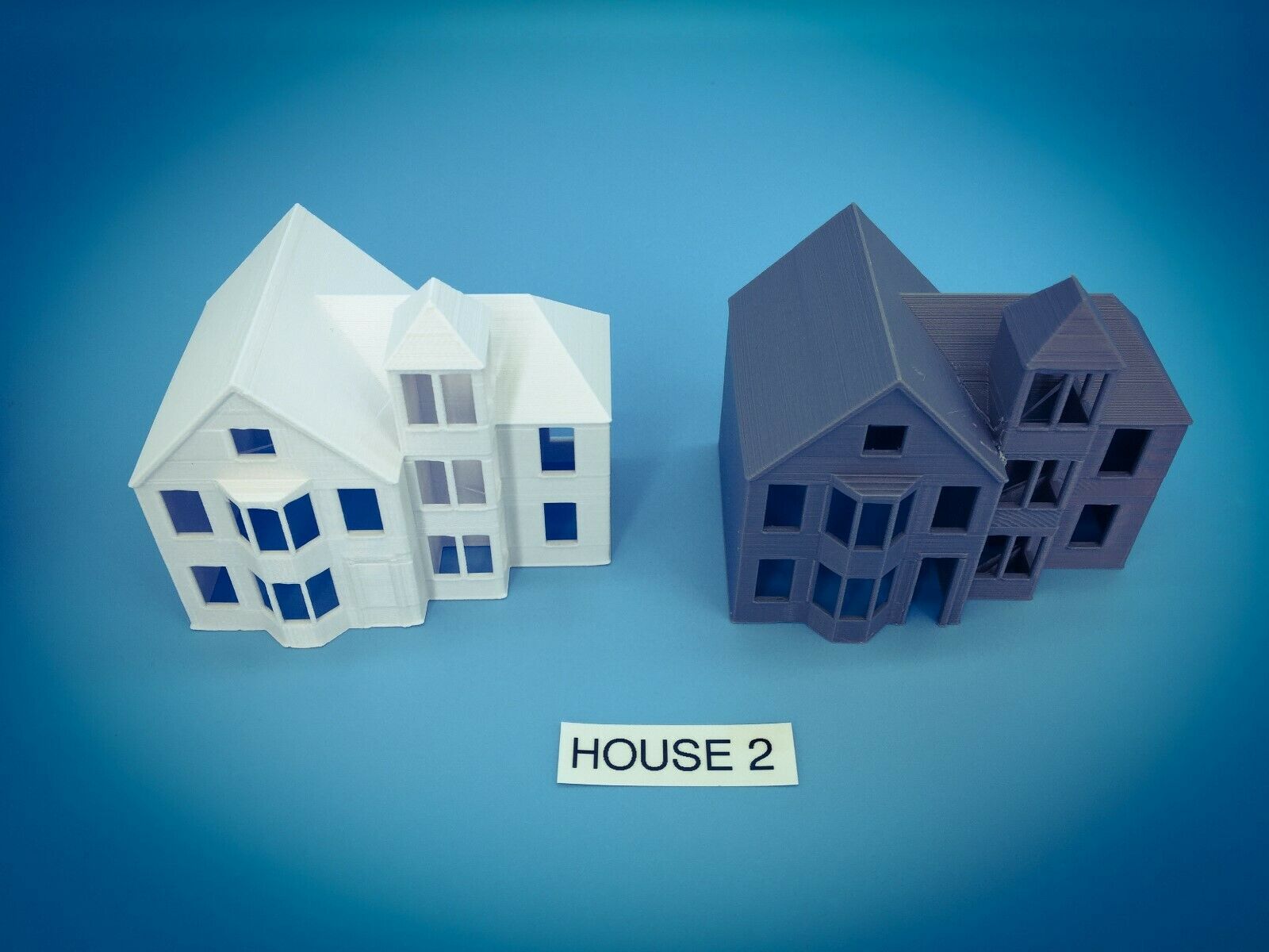 VICTORIAN HOUSE #2 City or Country Building Z Scale 1:220 - USA 3D Whi ...