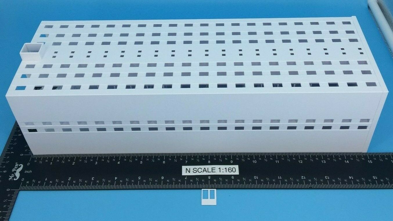 20 Floor OFFICE city LUXURY APARTMENT Building - N Scale 1:160 - Fully ...