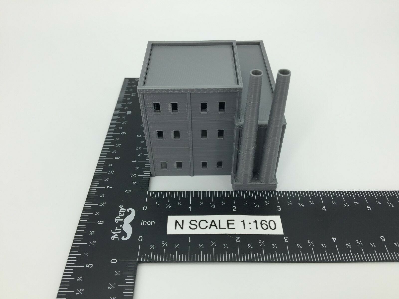 Multi Level FACTORY with LOADING DOCK and DUAL STACKS - N Scale 1:160 ...