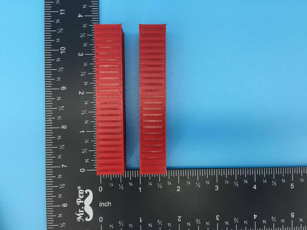 NEW (2) 48' HC Shipping Containers N Scale 1:160 - DEEP RED - MORE COL ...