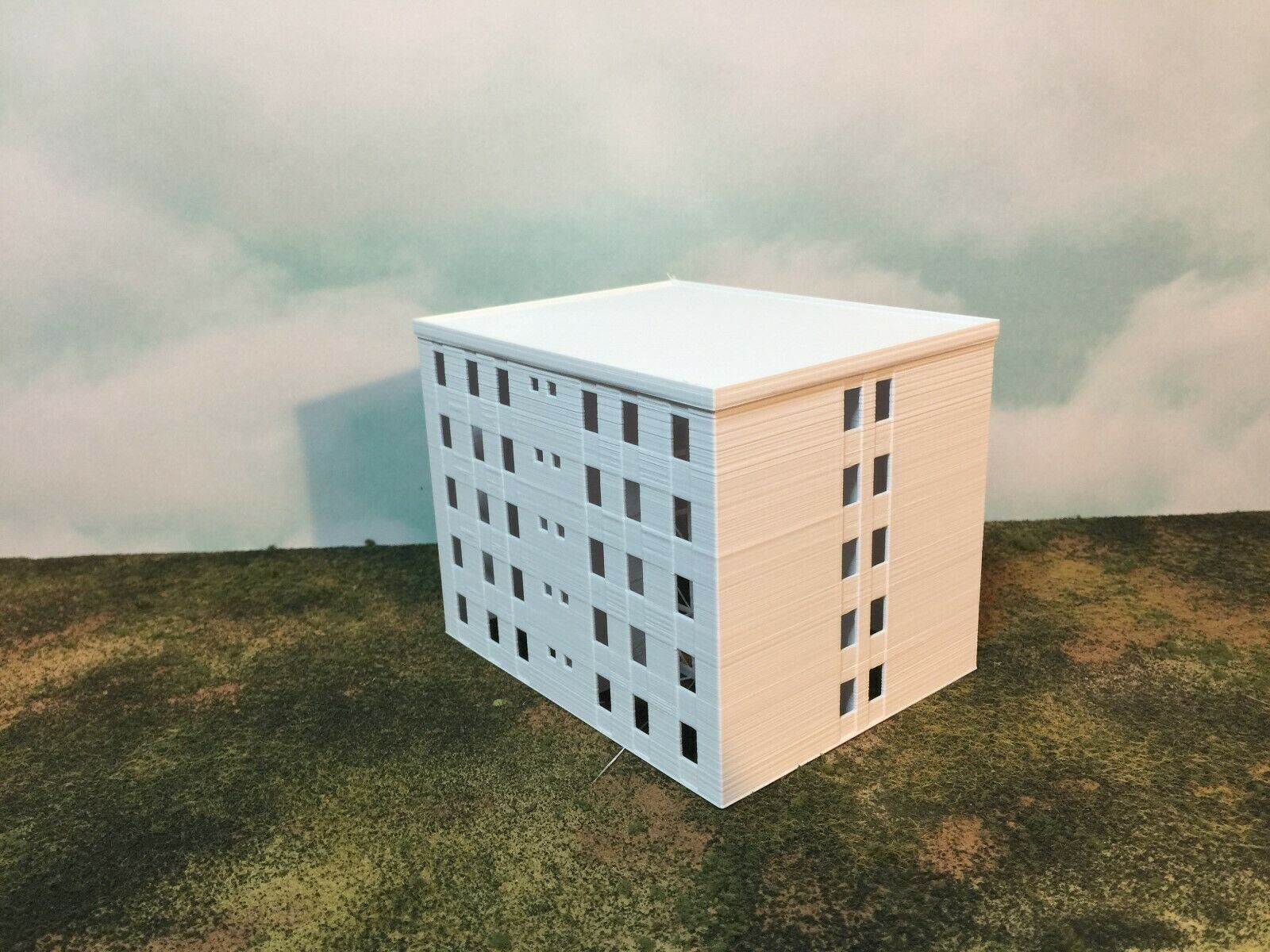 10 Floor OFFICE city LUXURY APARTMENT Building - N Scale 1:160 - Fully ...
