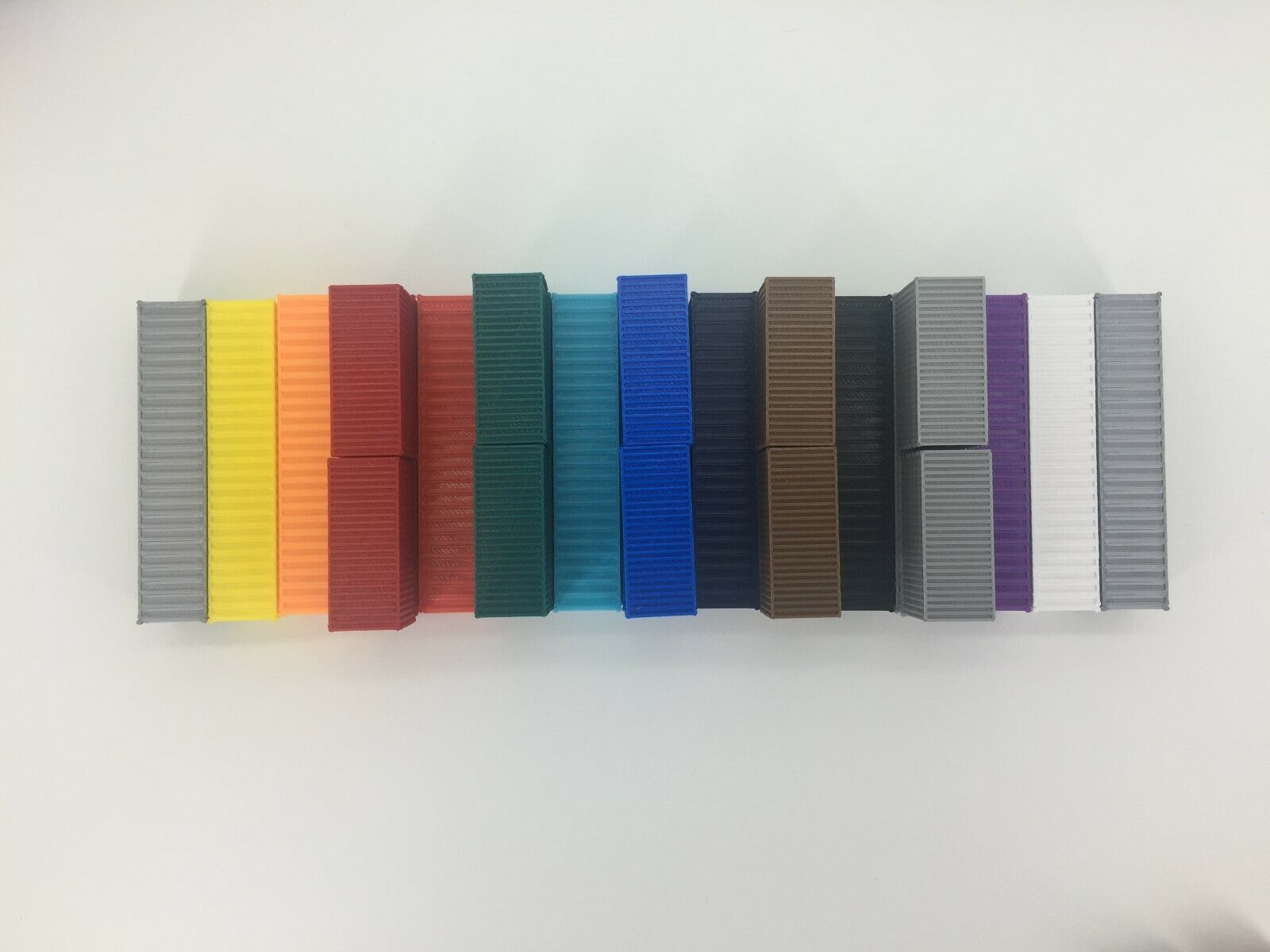 NEW (2) 40' Shipping Containers - N Scale 1:160 DEEP RED - ALL COLORS ...